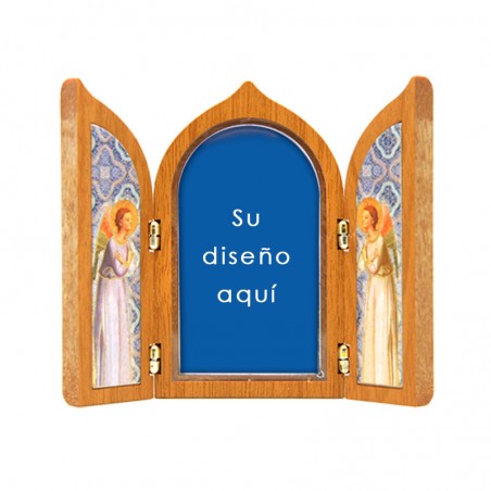 TRIPTICO SIMIL MADERA PERSONALIZABLE